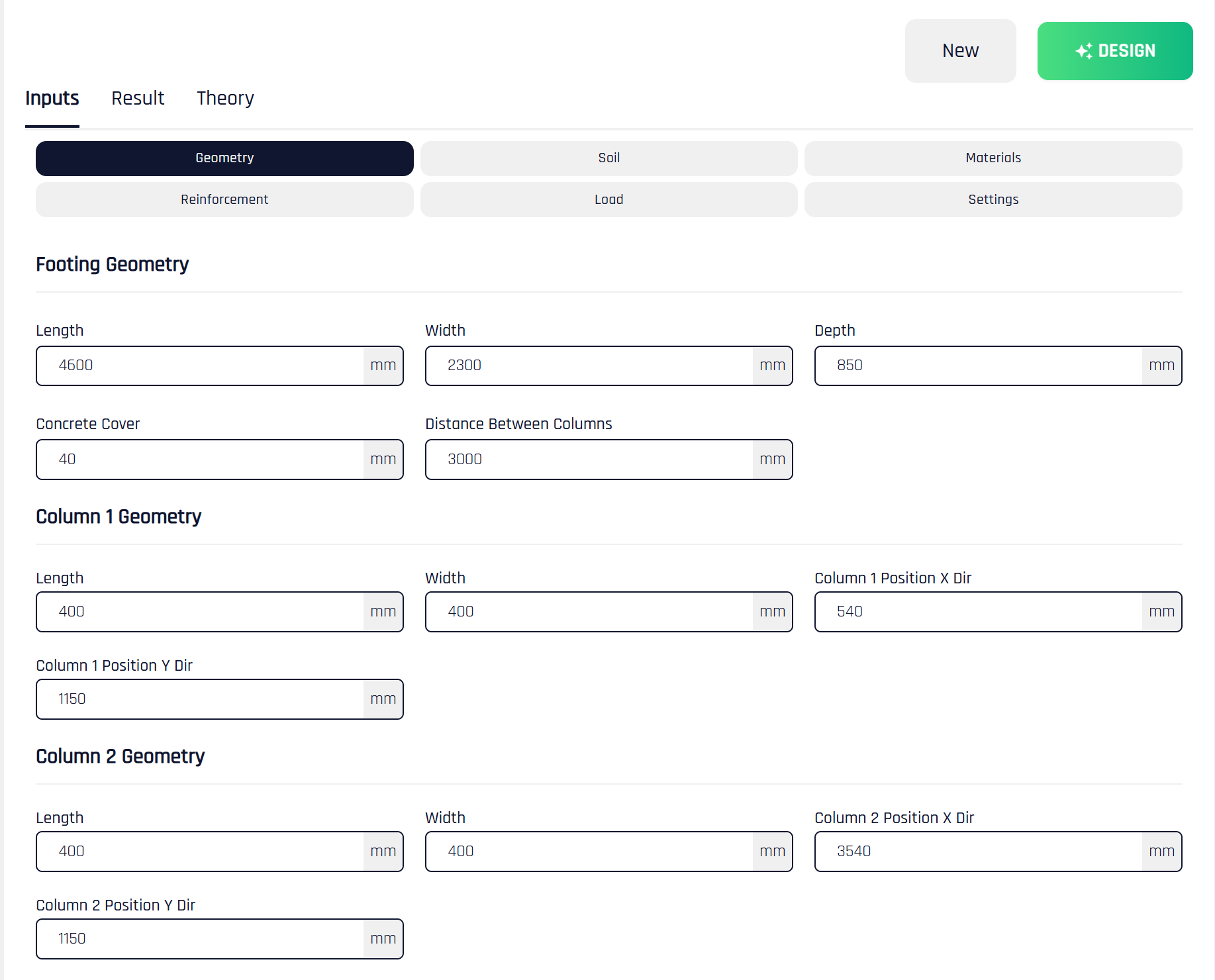 Combined Pad Foundation Calculator - FoundationCalcs